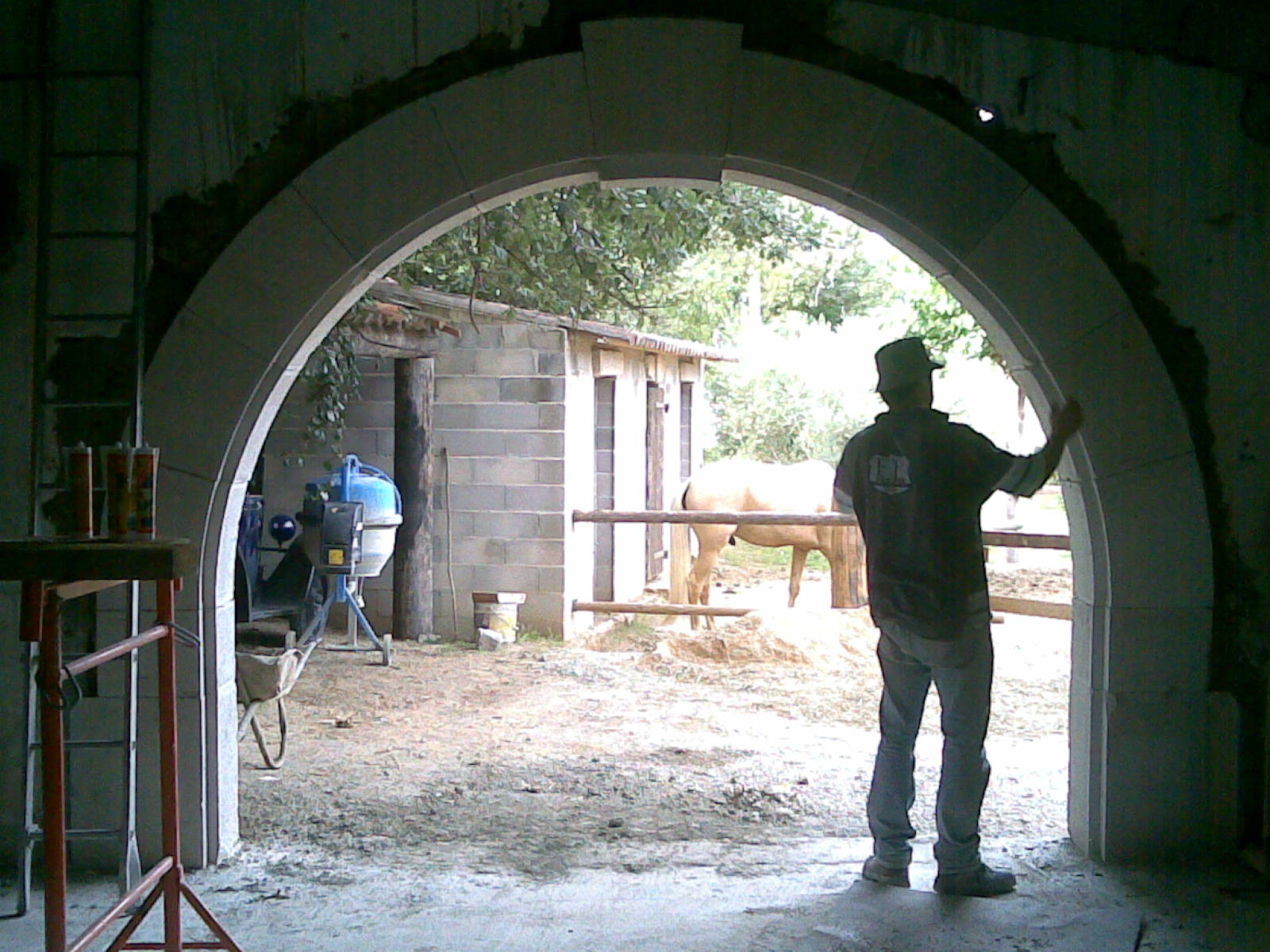 Construction d'une voûte - Pierre Abadie - Sculpteur Tailleur de pierre